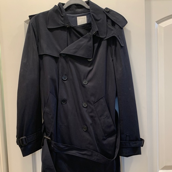 Sandro | Jackets & Coats | Sandro Paris Black Rain Coat | Poshmark
